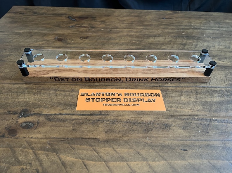 Custom Blanton's Bourbon Stopper Display: Red Oak, Laser Engraved - Etsy