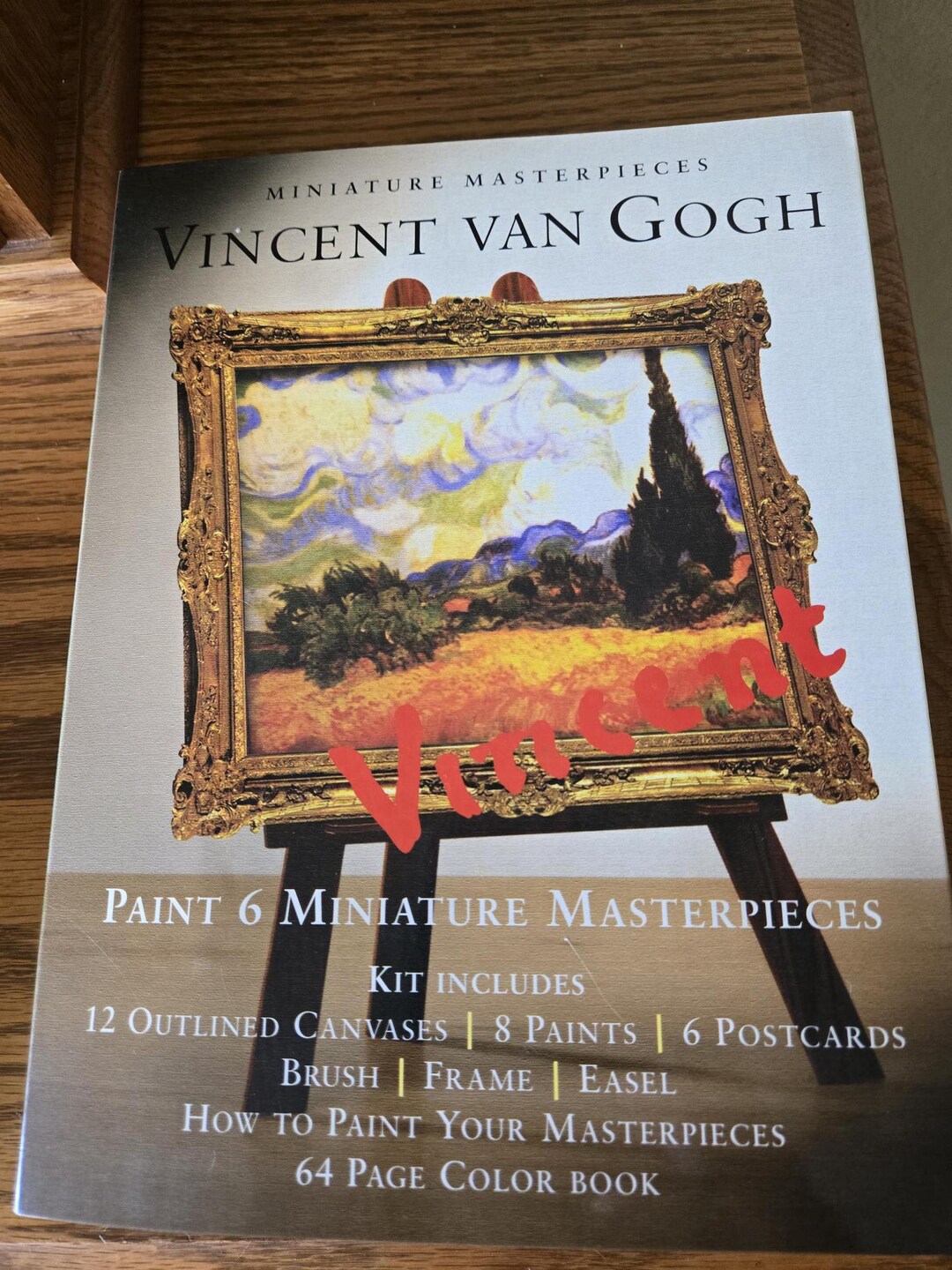 Miniature Masterpieces Van Gogh Paint Your Own Kit 6 Paintings Brush ...
