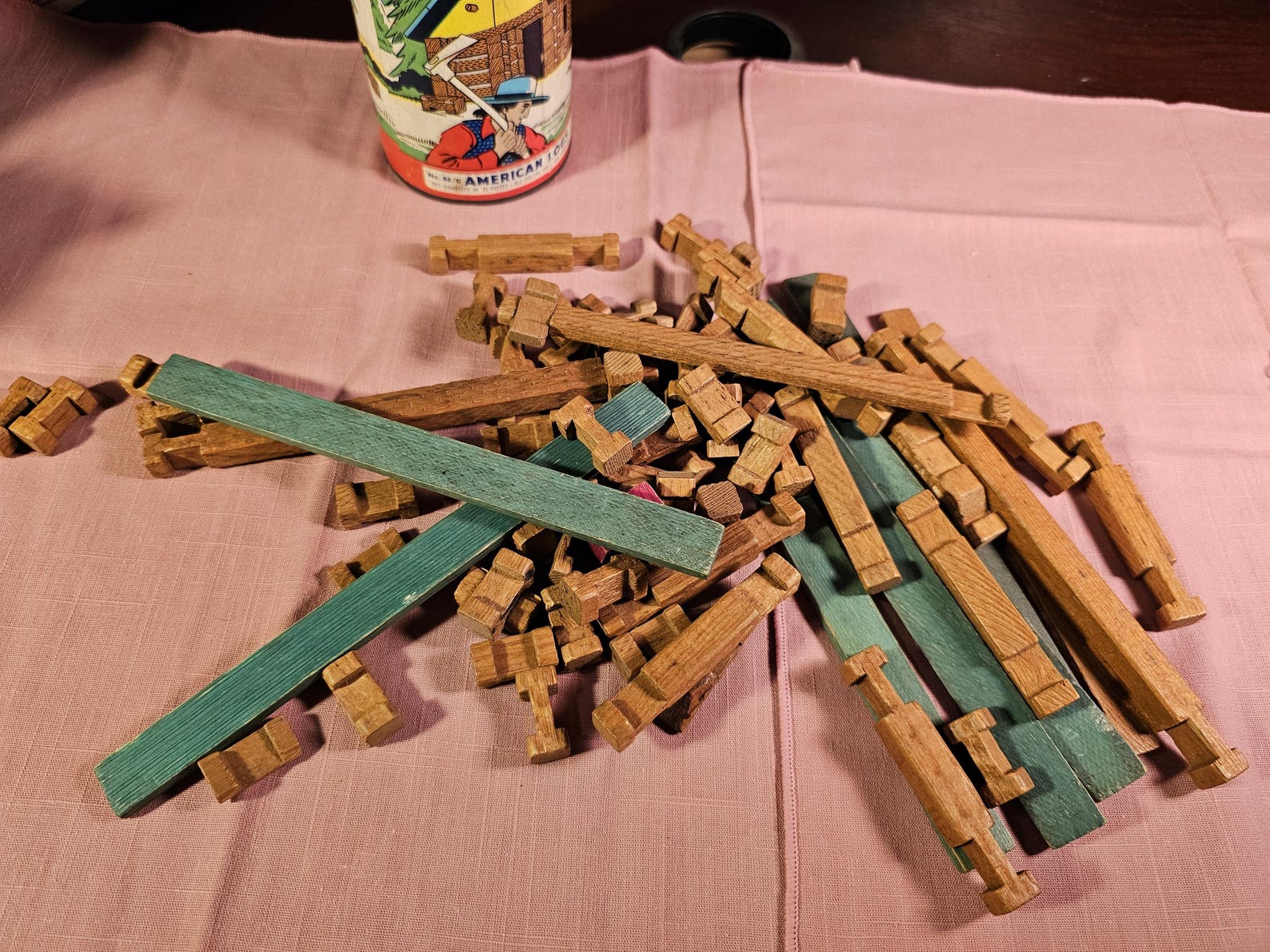 Vintage American Logs Hal-sam Original Hewn Senior Size 3/4 Wood Set No ...