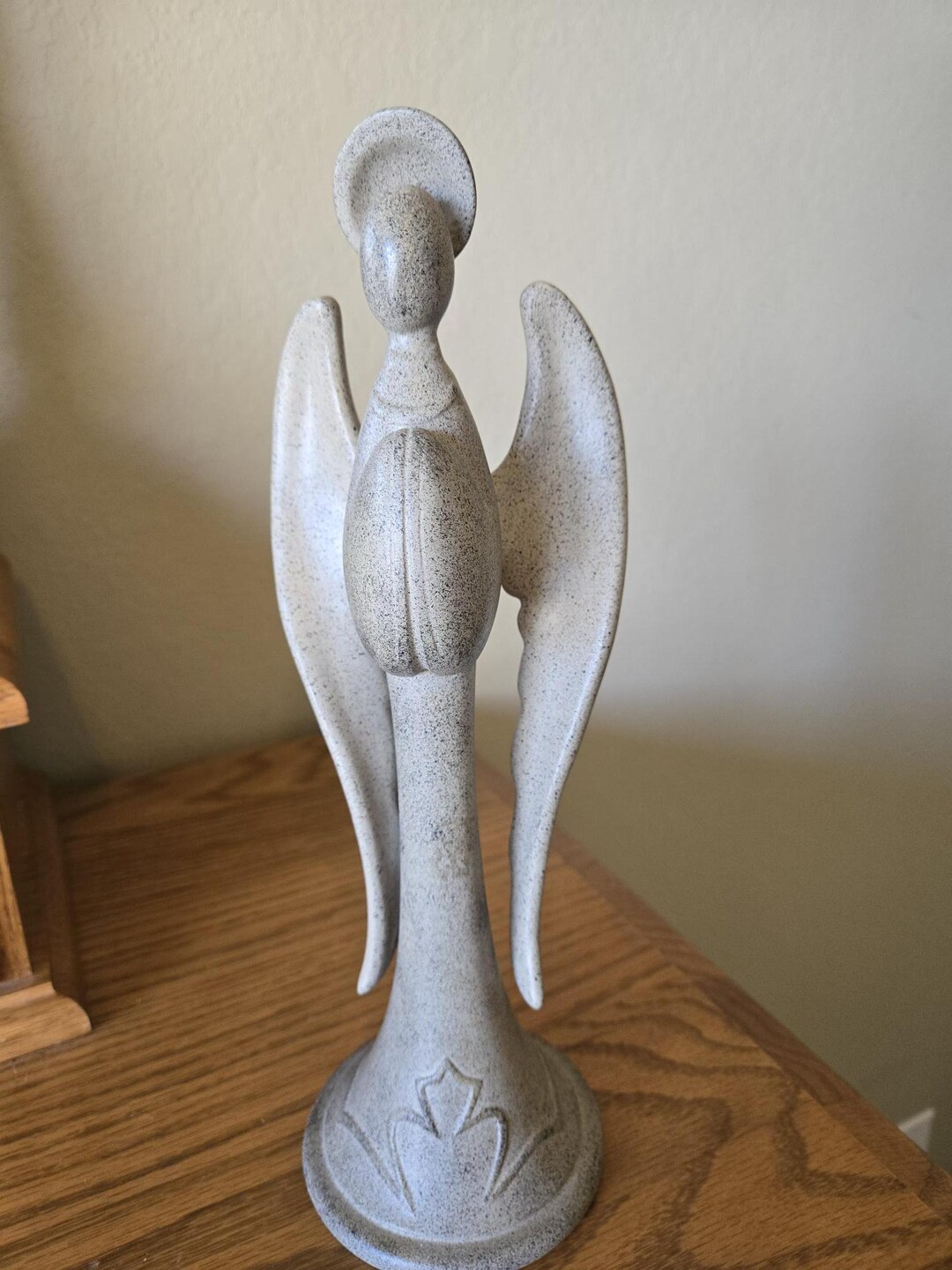 Angel Statue Sandstone Prayer Angel Sculpture 11" Shelf Table Mantel ...