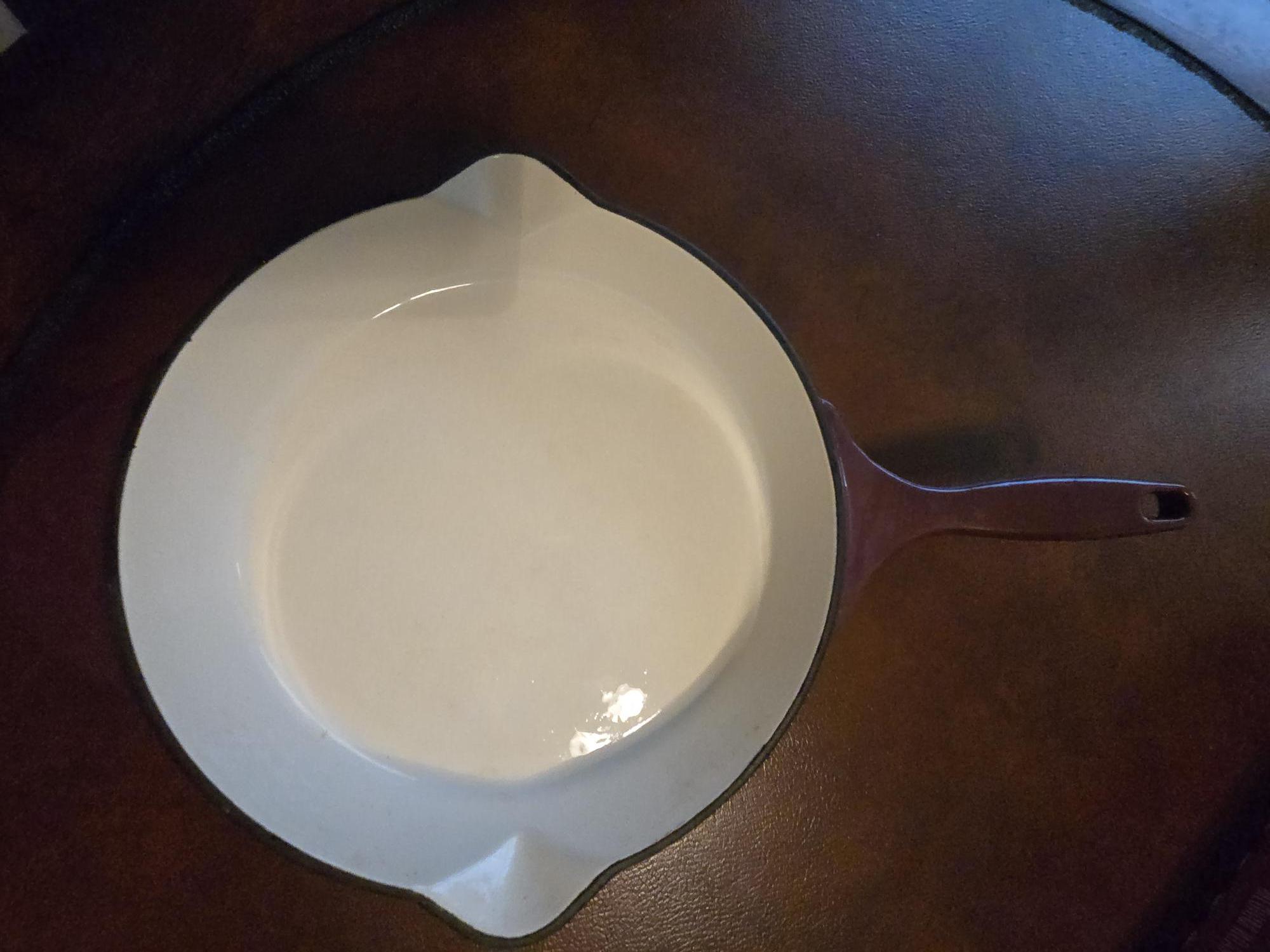 The Pioneer Woman 12-inch Maroon Enamel Cast Iron Skillet - Etsy