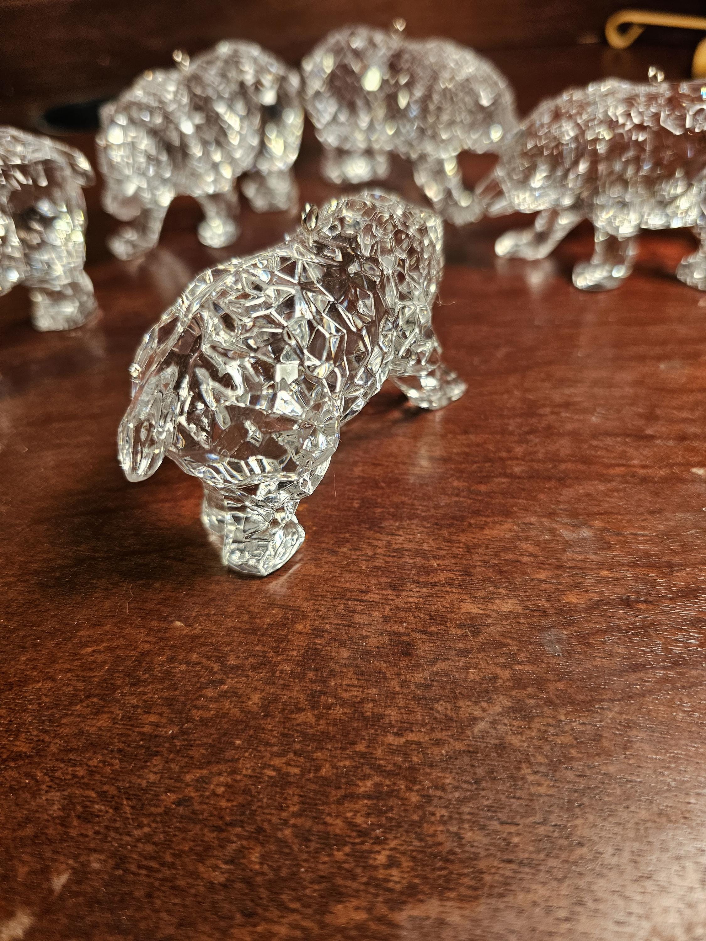 Ganz Crystal Expressions Bear Figurines Ornaments Set of 5 Clear ...