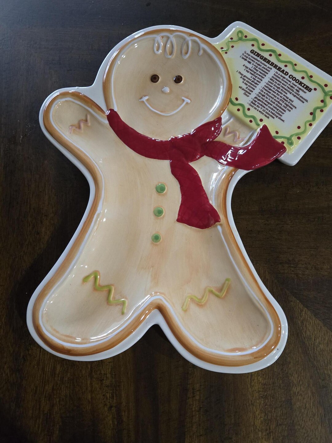 Temptations by Tara Gingerbread Man Bakeware Dish Plate Platter W ...