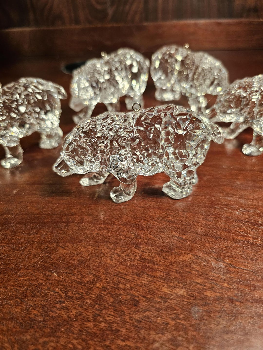 Ganz Crystal Expressions Bear Figurines Ornaments Set of 5 Clear ...