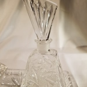 Antique Pinwheel Cut Crystal Vanity Set - Etsy