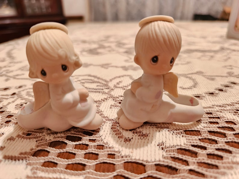 Enesco Precious Moments Angel Figurines Christmas 1980s-1990s Lot of 6 ...