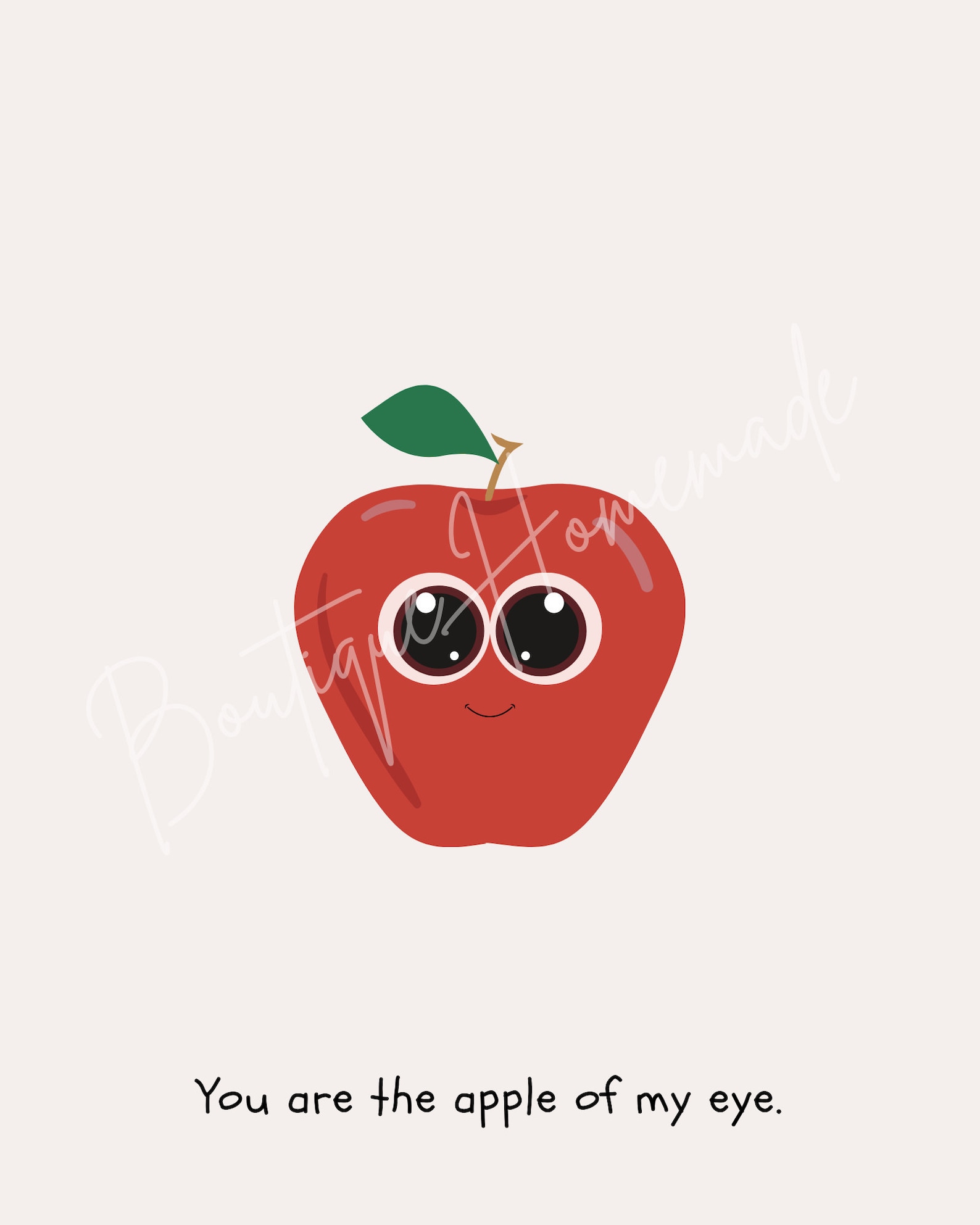 Digital Printable* Cartoon Apple of My Eye - Etsy