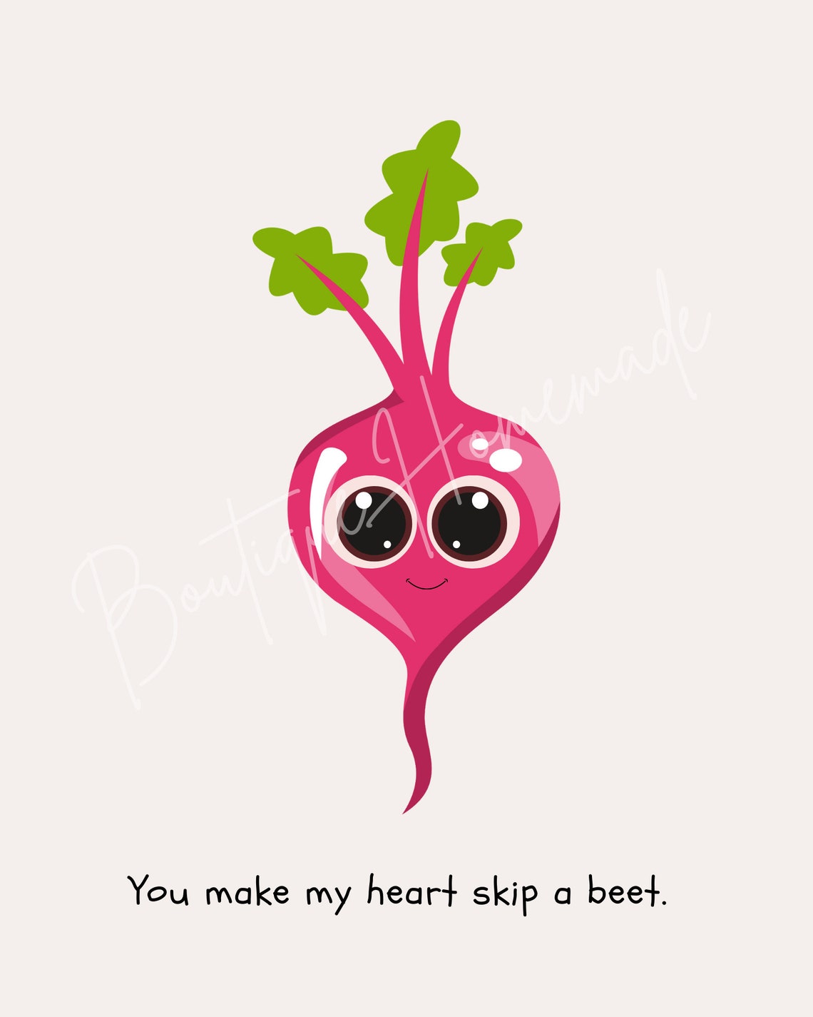 Digital Printable* Cartoon You Make My Heart Skip a Beet - Etsy