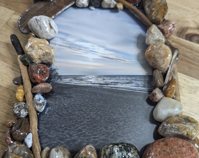4x6 Michigan Beach Rock and Driftwood Photo Frame - Etsy