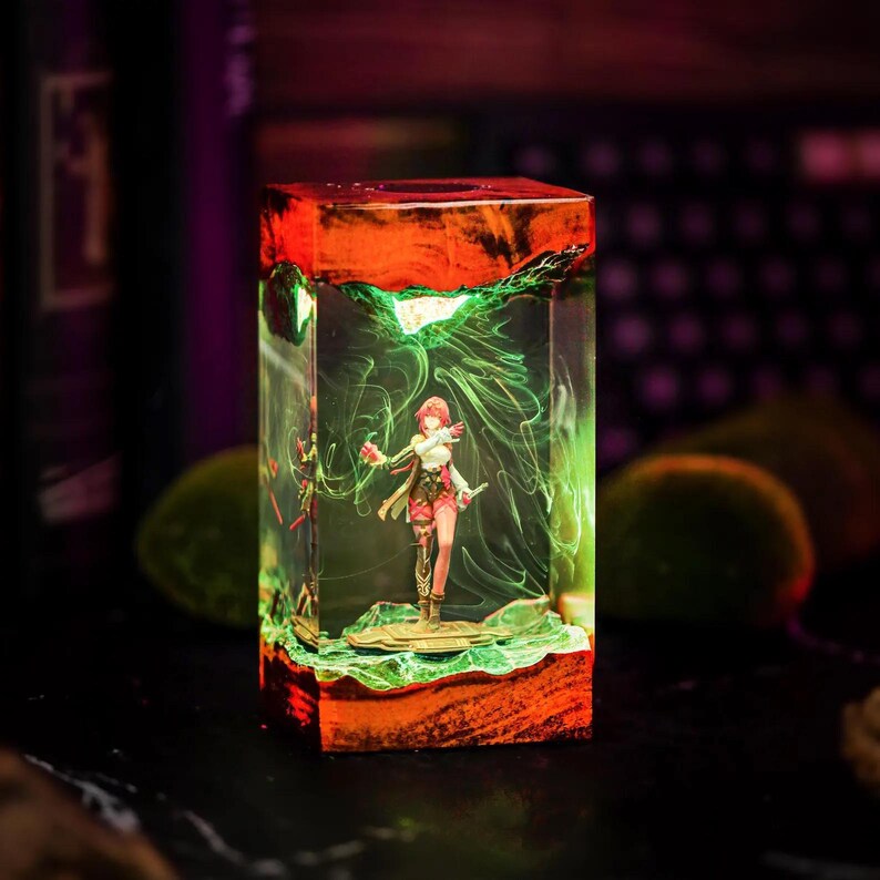 Kafka Honkai Star Rail Resin Lamp | Anime LED Night Light | Gamer Desk ...