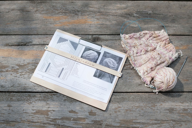 Knitting Chart Keeper Handmade 1 Pcs Wooden Pattern Holder - Etsy
