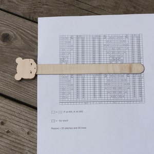 Knitting Chart Keeper- Handmade, Knit Pattern Holder for Knitting Lace ...