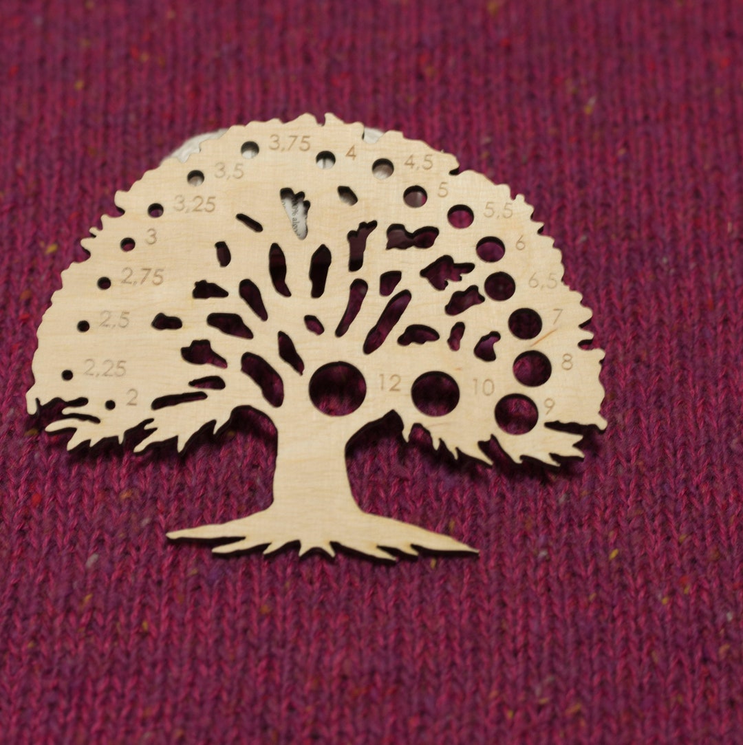 Knitting Needle Gauge Engraved Needle Size Tool Knitters Gift - Etsy
