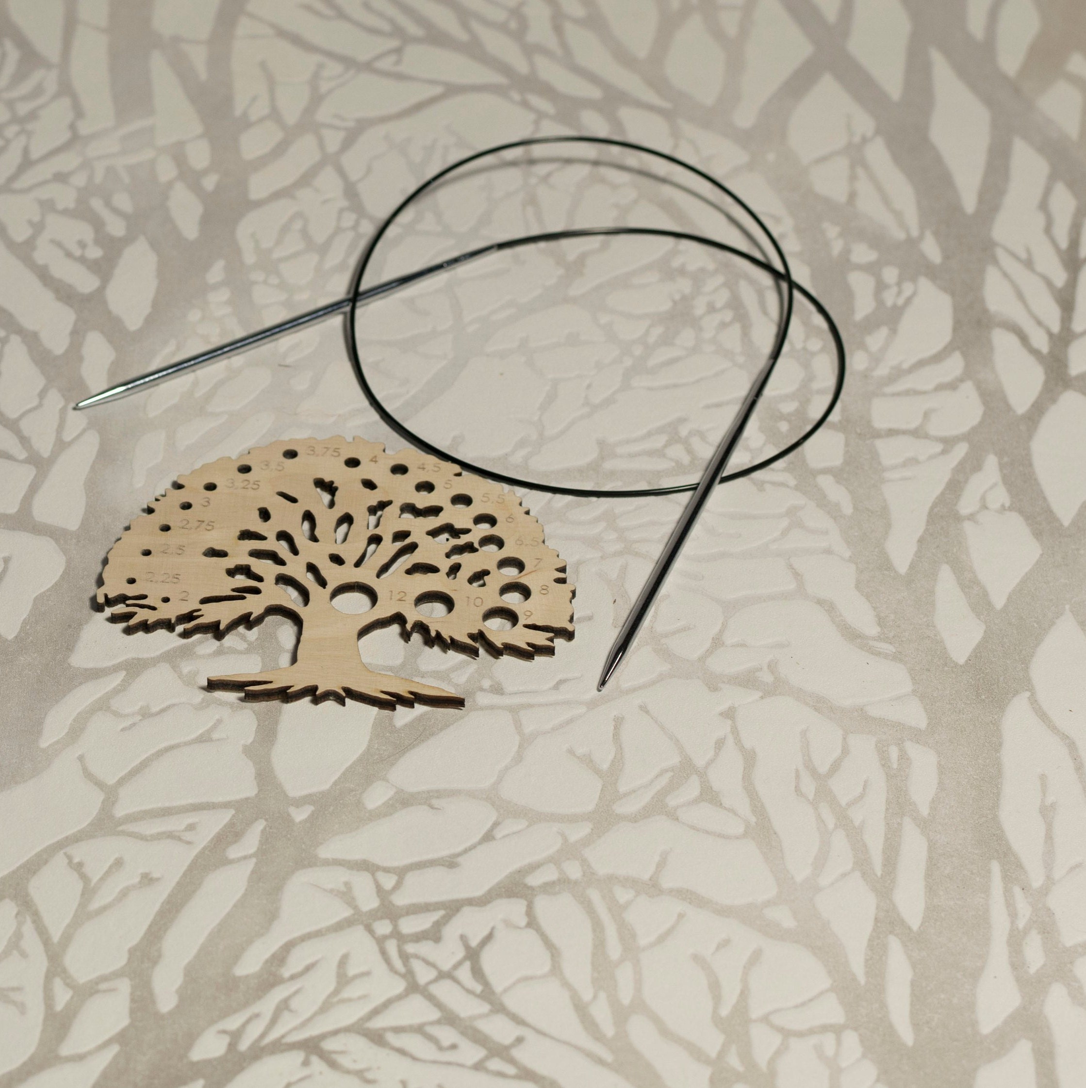 Knitting Needle Gauge Engraved Needle Size Tool Knitters Gift - Etsy