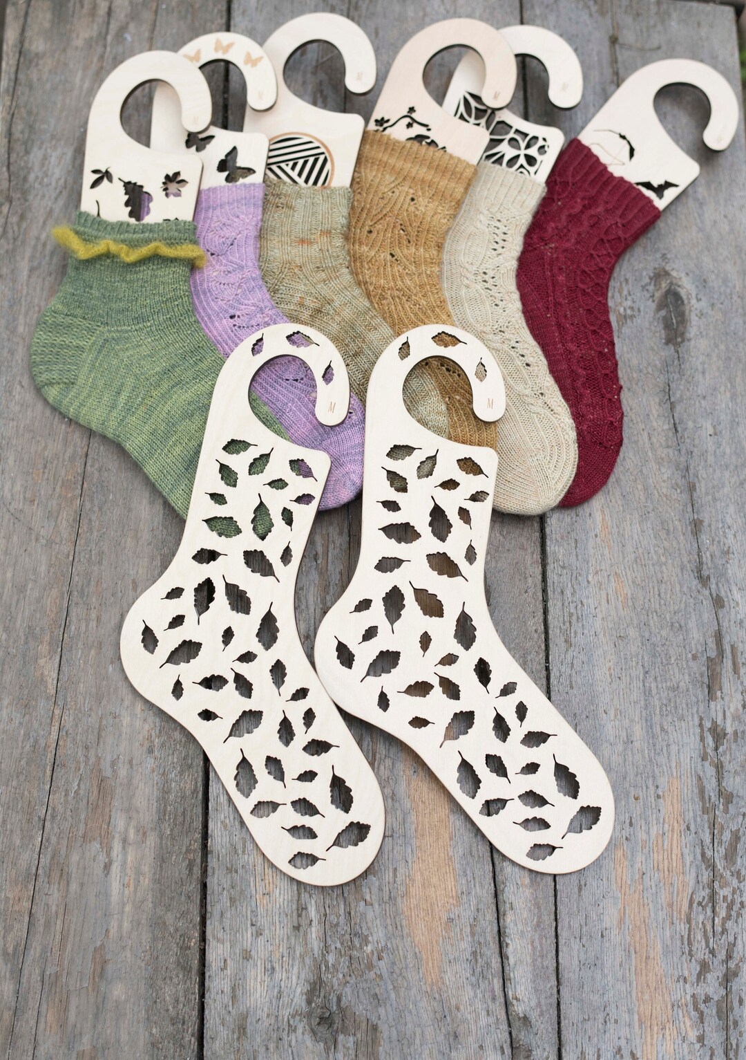 Wooden Sock Blocker for Knitting,2pcs, Personalized Sock Shape, Gift ...