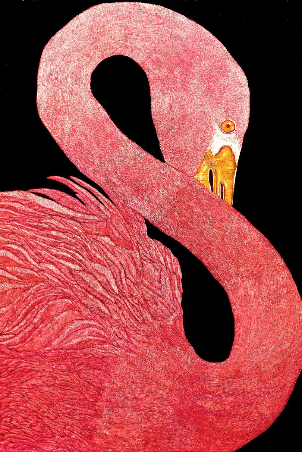 Pinky Print - Pink Flamingo - Etsy