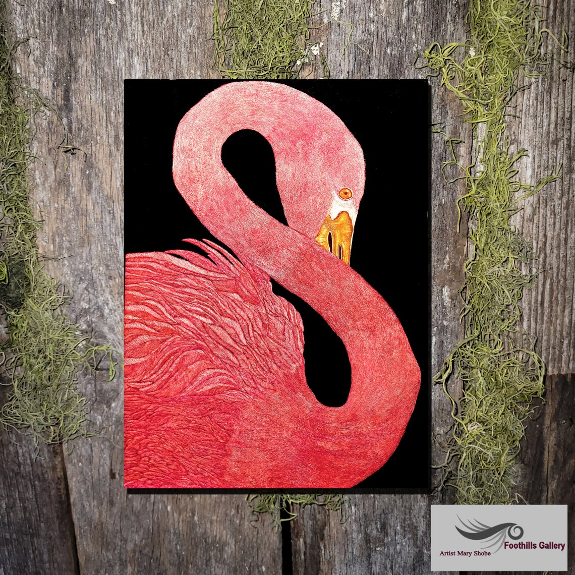 Pinky Print - Pink Flamingo - Etsy