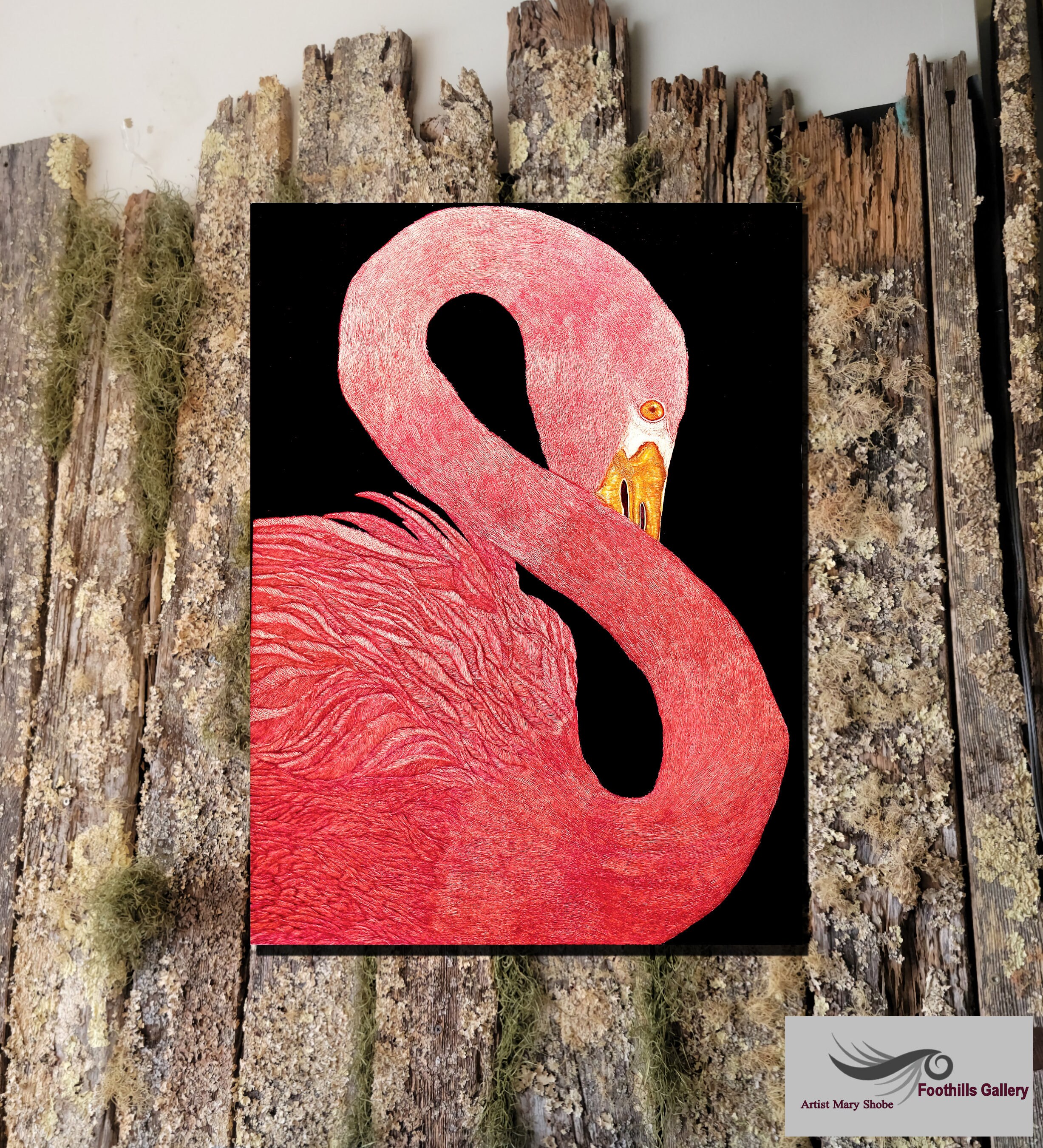 Pinky Print - Pink Flamingo - Etsy