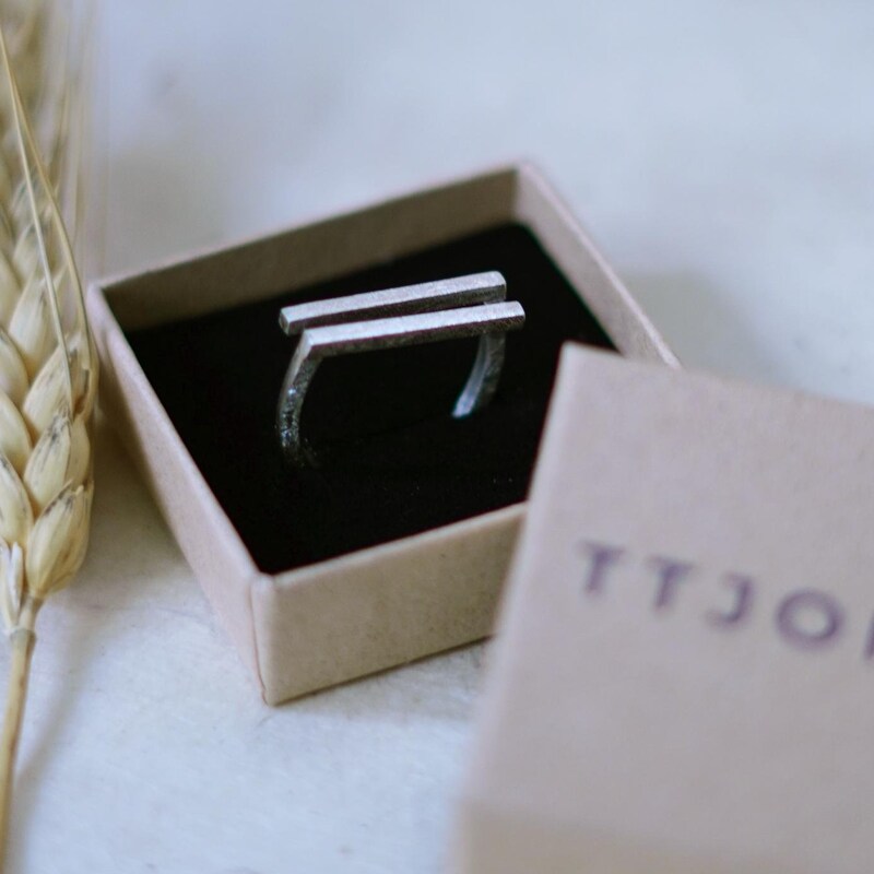 Modern Silver Ring - Etsy