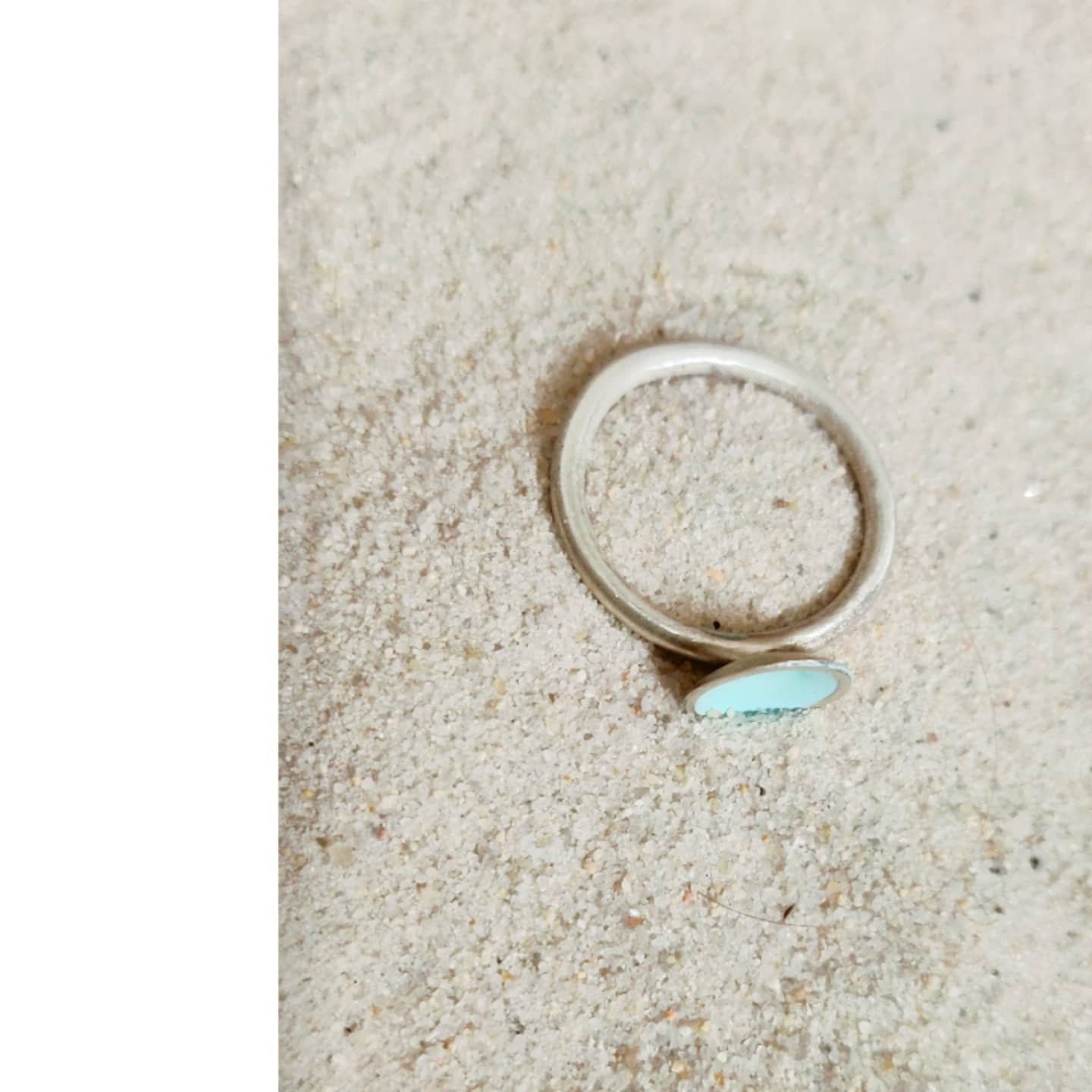 Light Blue Silver Ring, Beach Ring, Summer Jewelry, Gift for Her ...
