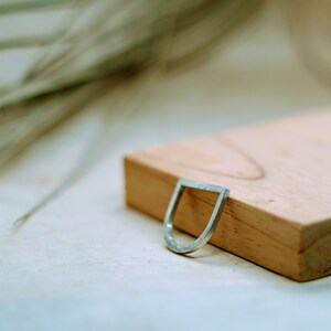 Minimalist Silver Bar Ring - Delicate Stackable Everyday Jewelry ...