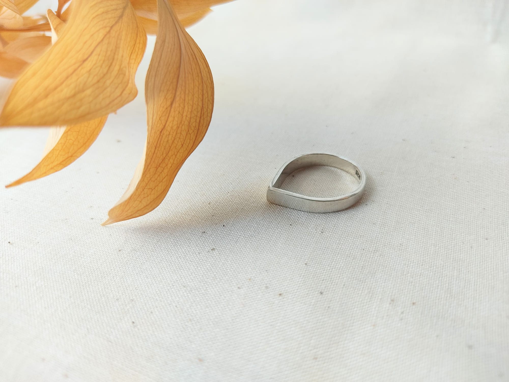 Open Teardrop Ring, Silver Tear Drop Ring, Stackable Silver Ring ...