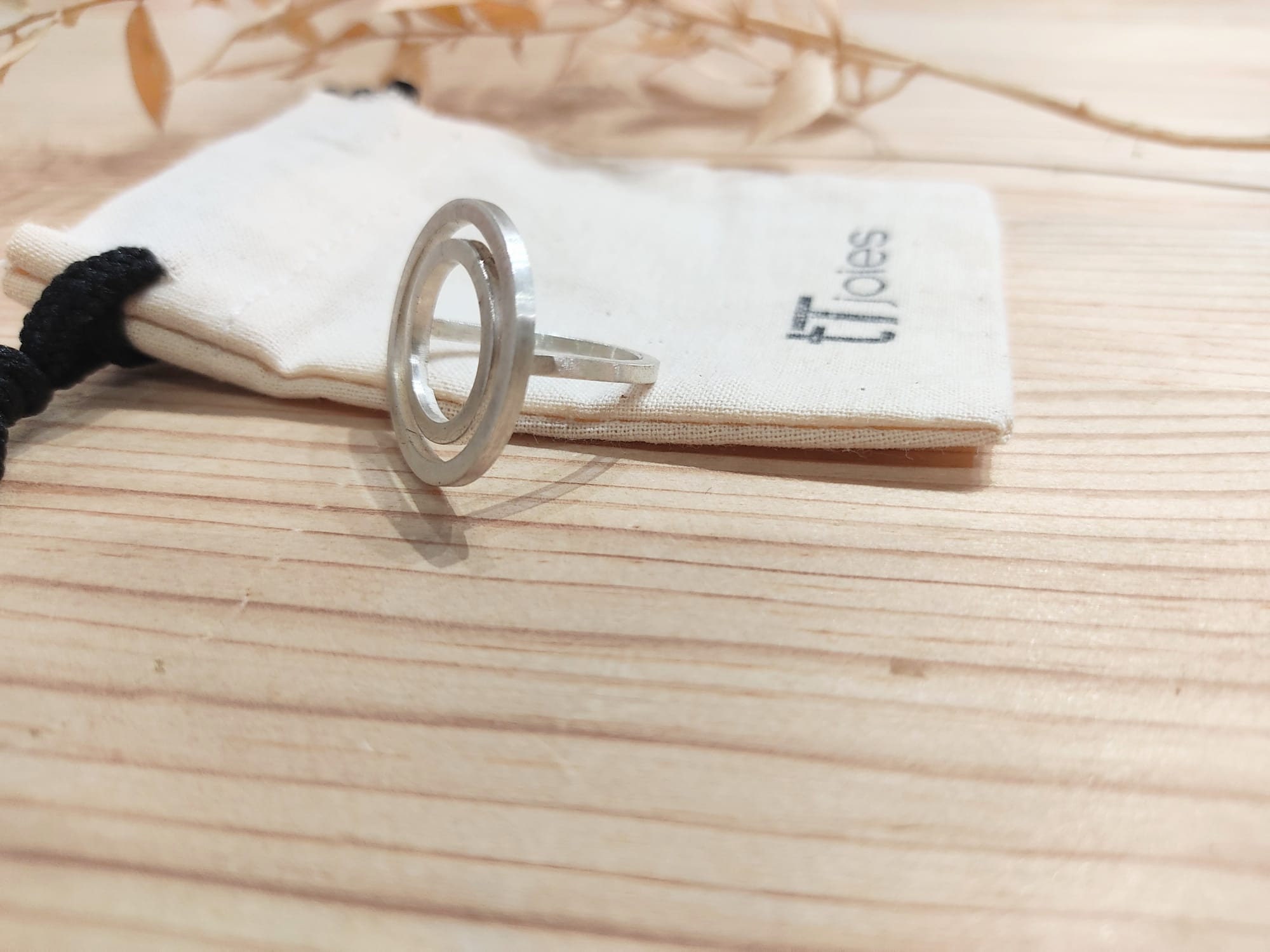 Buy Silver Double Circle Ring, Two Circle Ring, Big Geometric Sterling ...