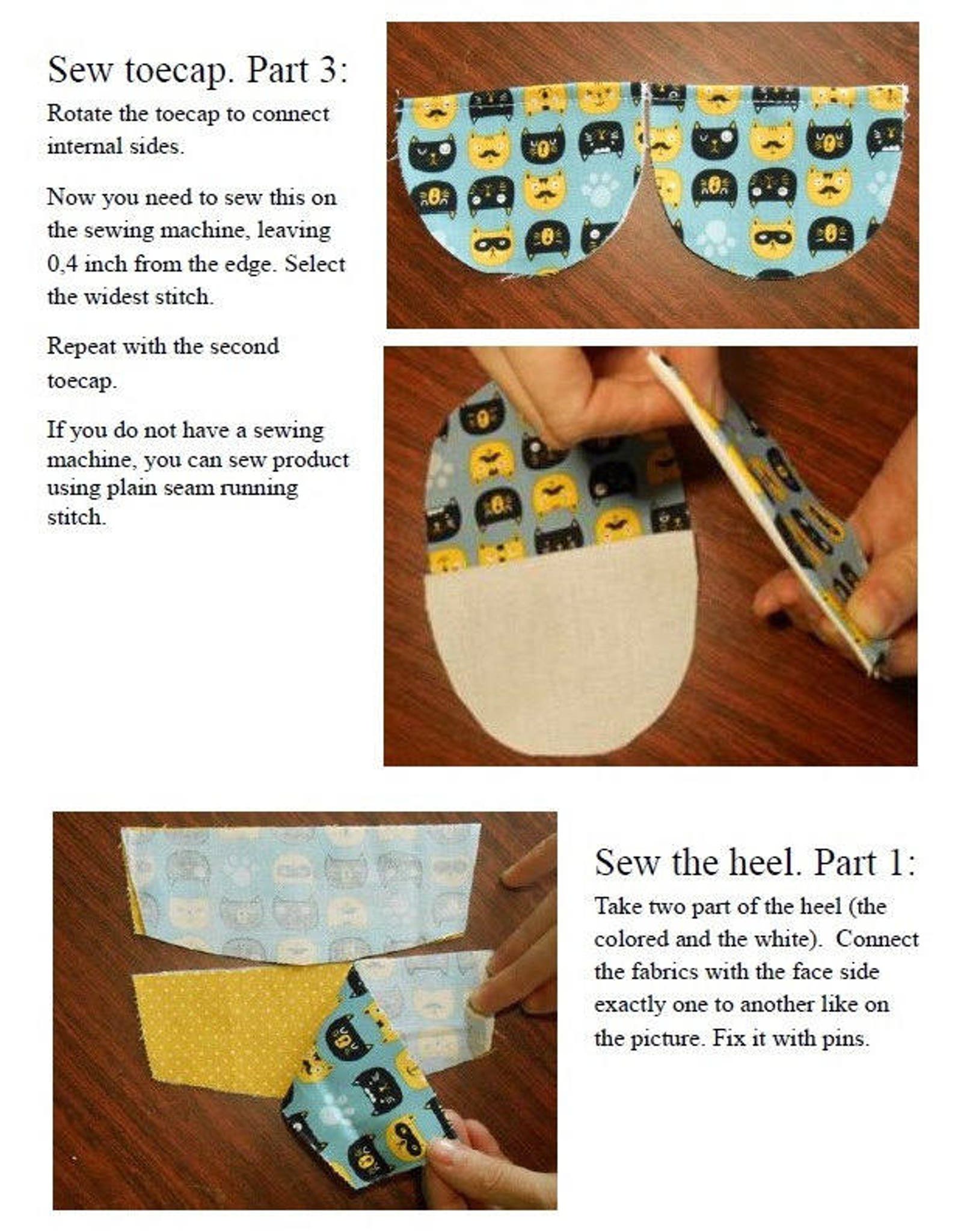 Baby Shoes Pattern - PDF Sewing Pattern and Tutorial, Size 0-3, 3-6, 6 ...