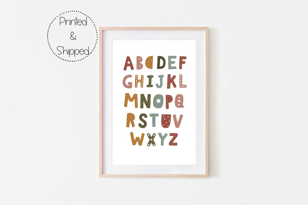 Personalised Alphabet Aphabet Print Art Alphabet Poster - Etsy