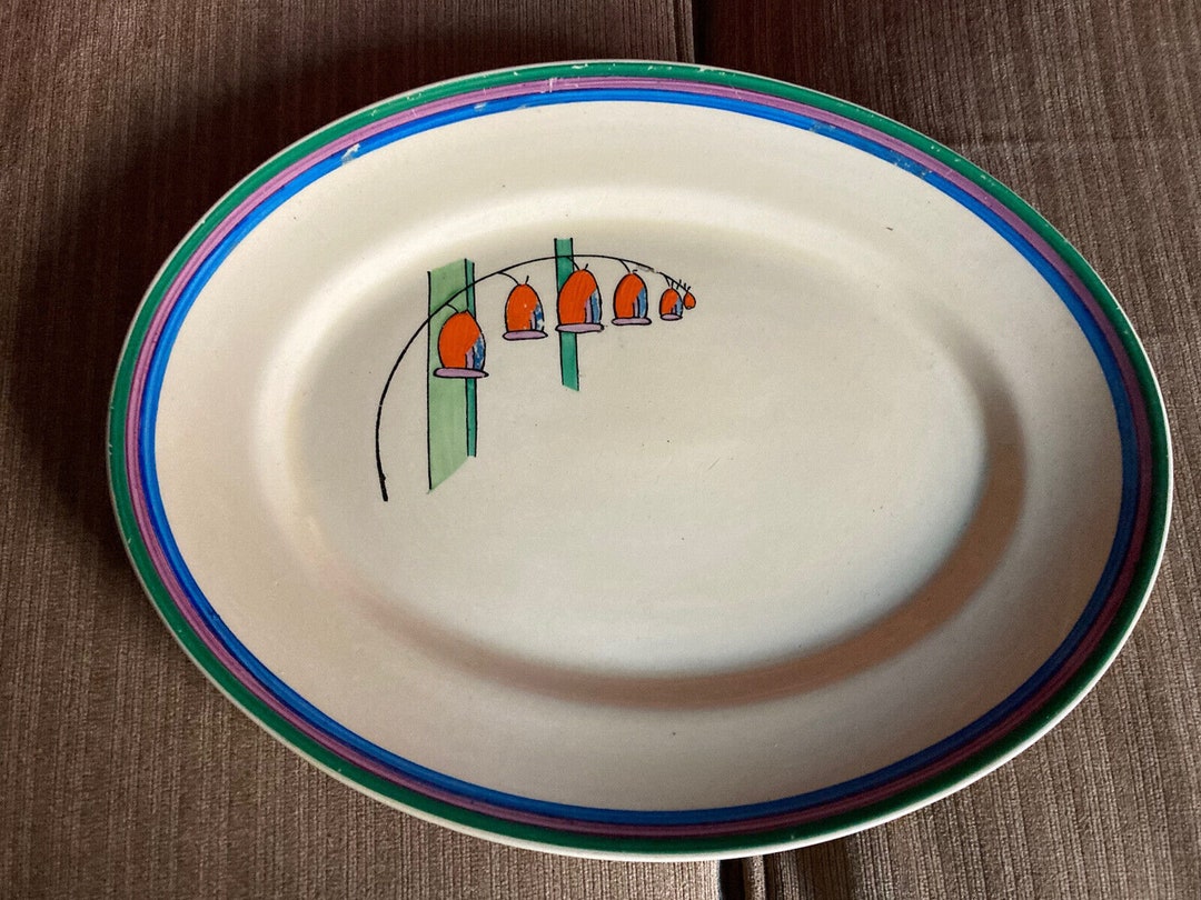 Clarice Cliff Solomon’s Seal Oval Plate - Etsy