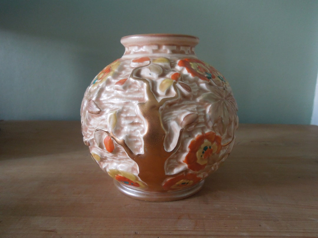 Small Round Indian Tree Vase - H.J. Wood Ltd - Etsy