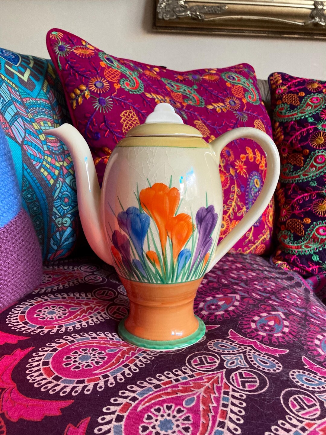 Clarice Cliff Crocus Coffee Pot - Etsy