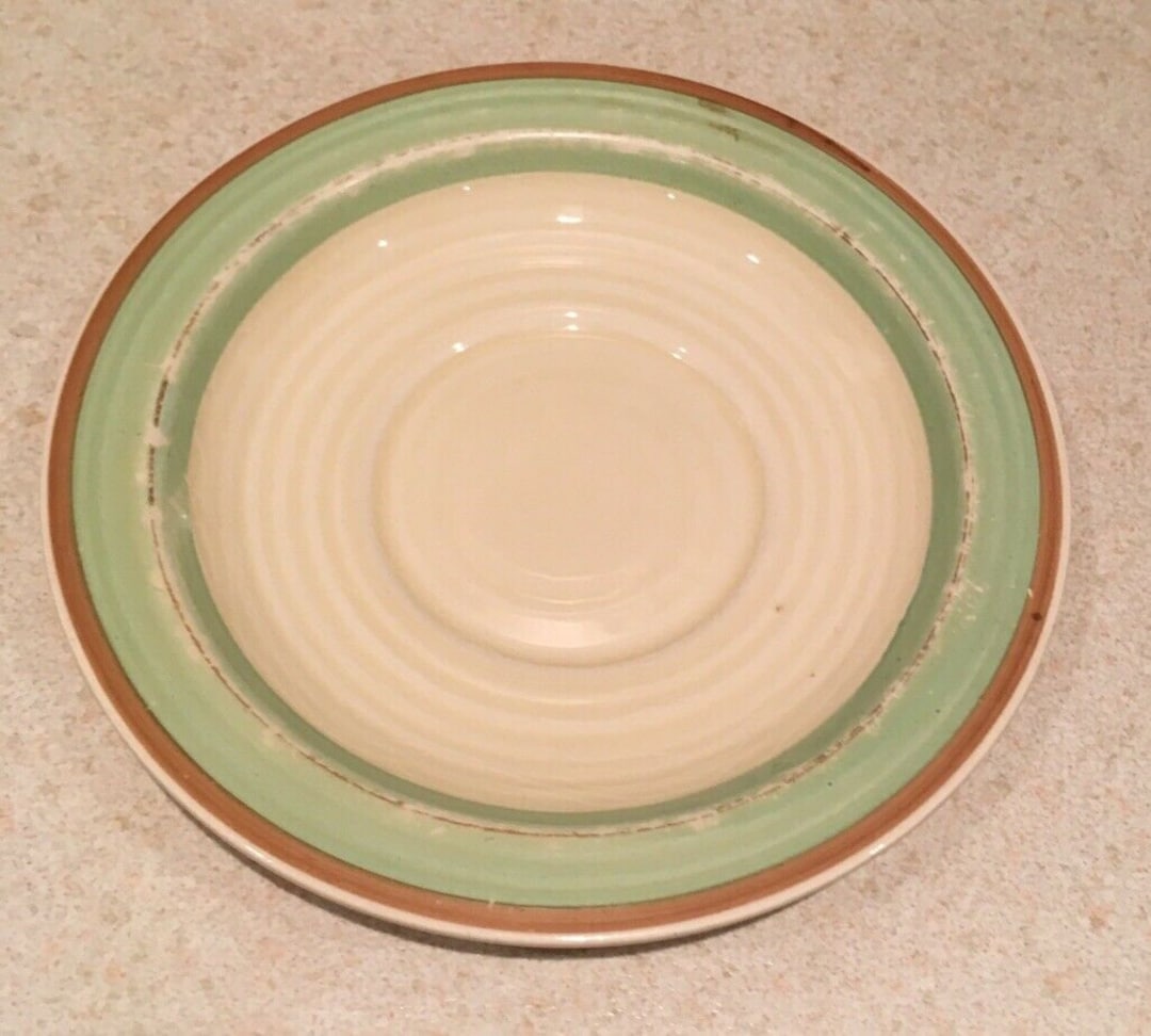 Clarice Cliff Banded Saucer - Etsy UK