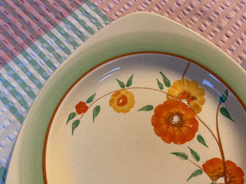 Clarice Cliff Corolla Triangular Plate - Etsy