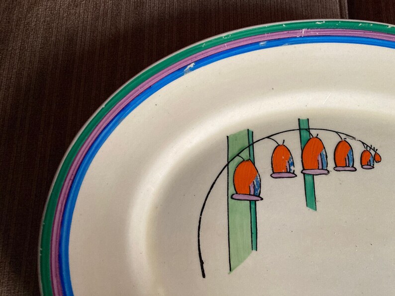 Clarice Cliff Solomon’s Seal Oval Plate - Etsy