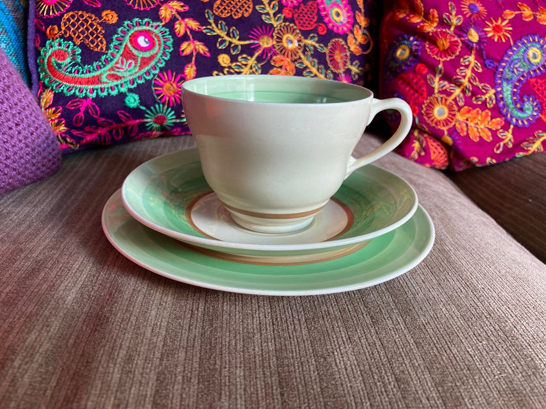 Clarice Cliff Banded Cup Saucer Plate Trio - Etsy
