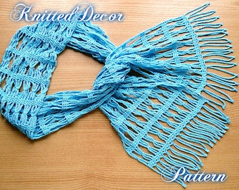 Crochet Scarf Pattern for Women Rectangle Crochet Shawl Pattern Women's ...