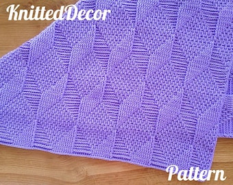 Crochet Baby Blanket Pattern Textured Rectangle Reversible | Etsy