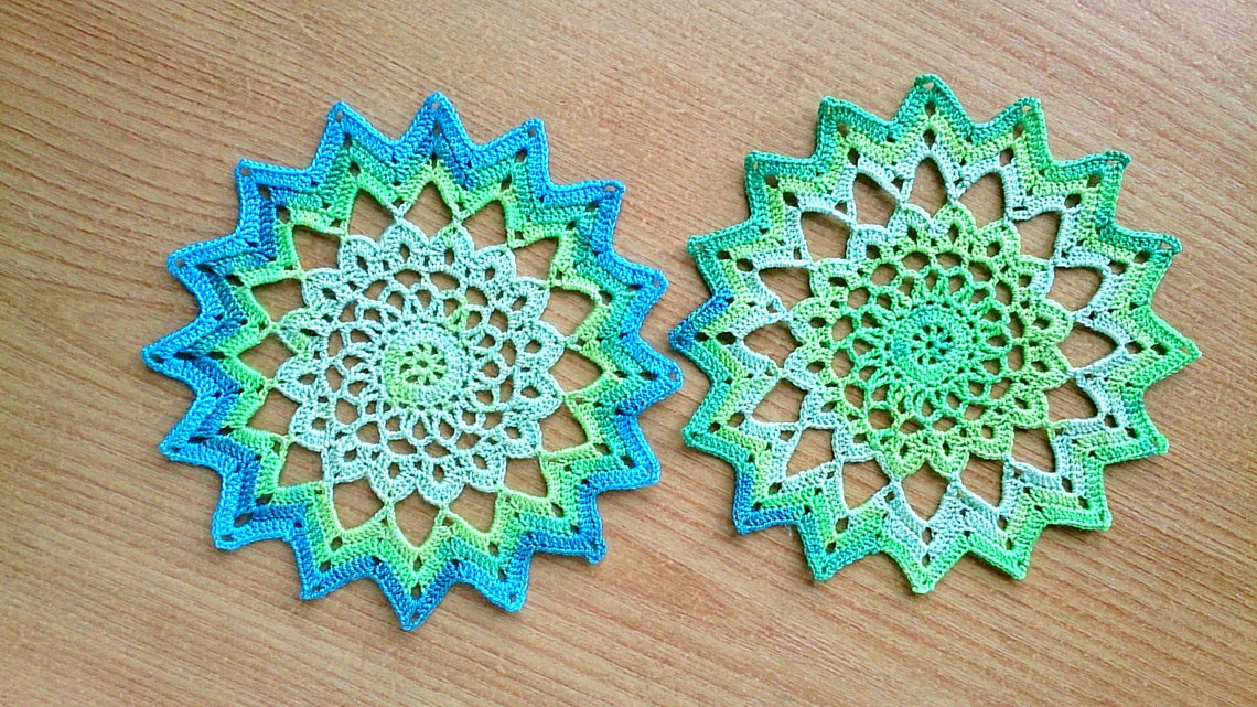 Crochet Doily Pattern Crochet Doily Set Pattern Lace Doily | Etsy UK