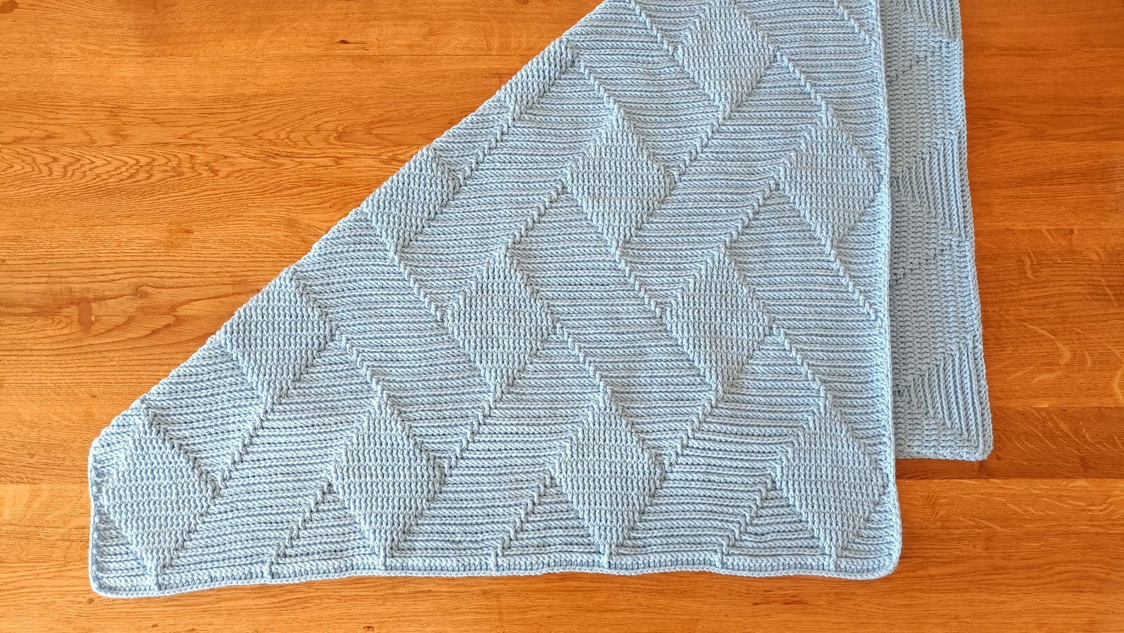 Crochet Baby Blanket Pattern Textured Rectangle Reversible Blanket Baby ...