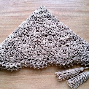 Crochet Triangle Scarf Pattern Crochet Shawl Pattern Crochet Triangle ...