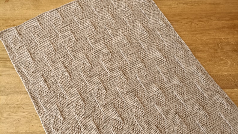 Crochet Baby Blanket Pattern Textured Rectangle Reversible Blanket for ...