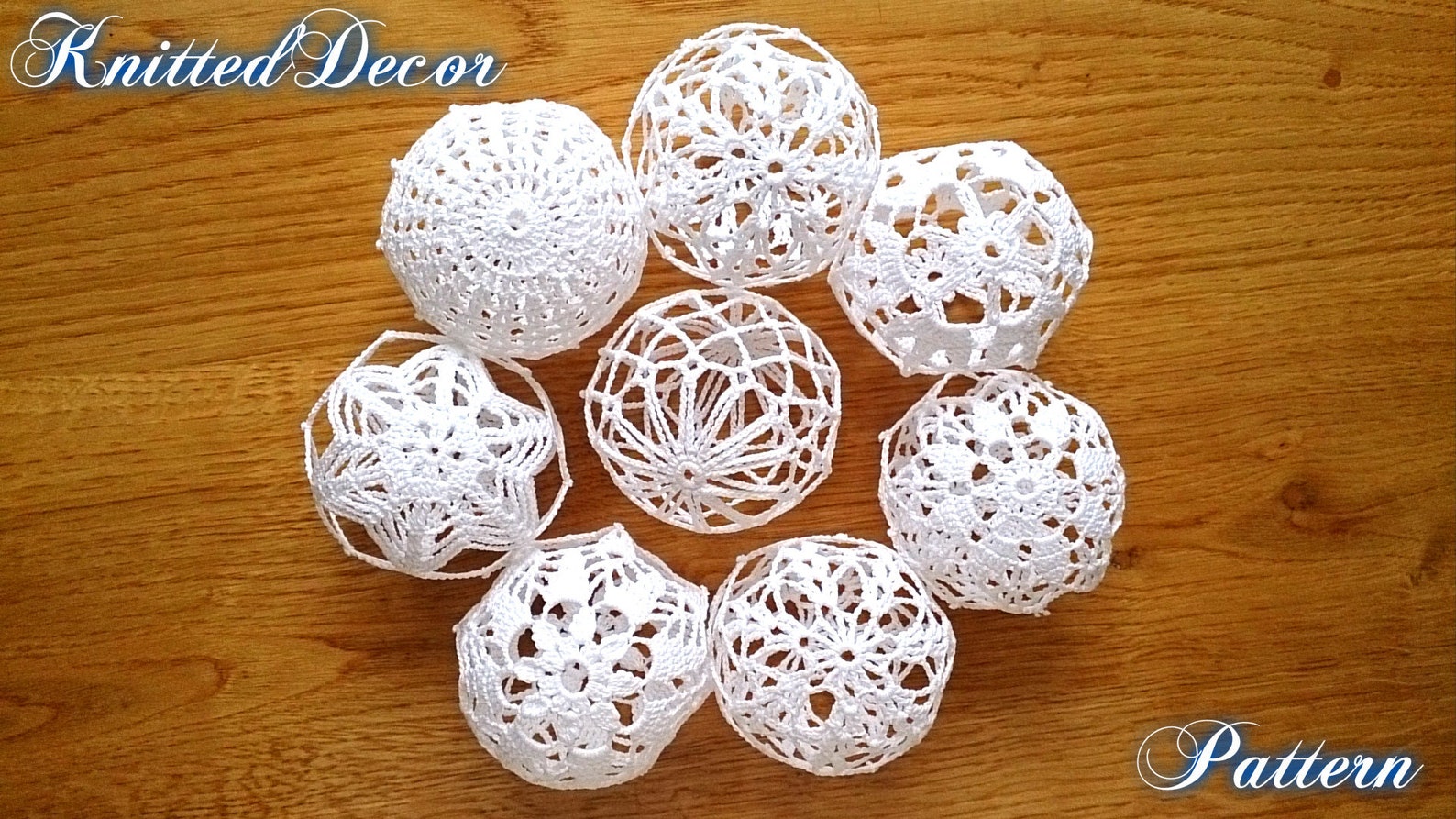 3D Crochet Christmas Ornaments Pattern 7 New Year Ornaments Crochet ...
