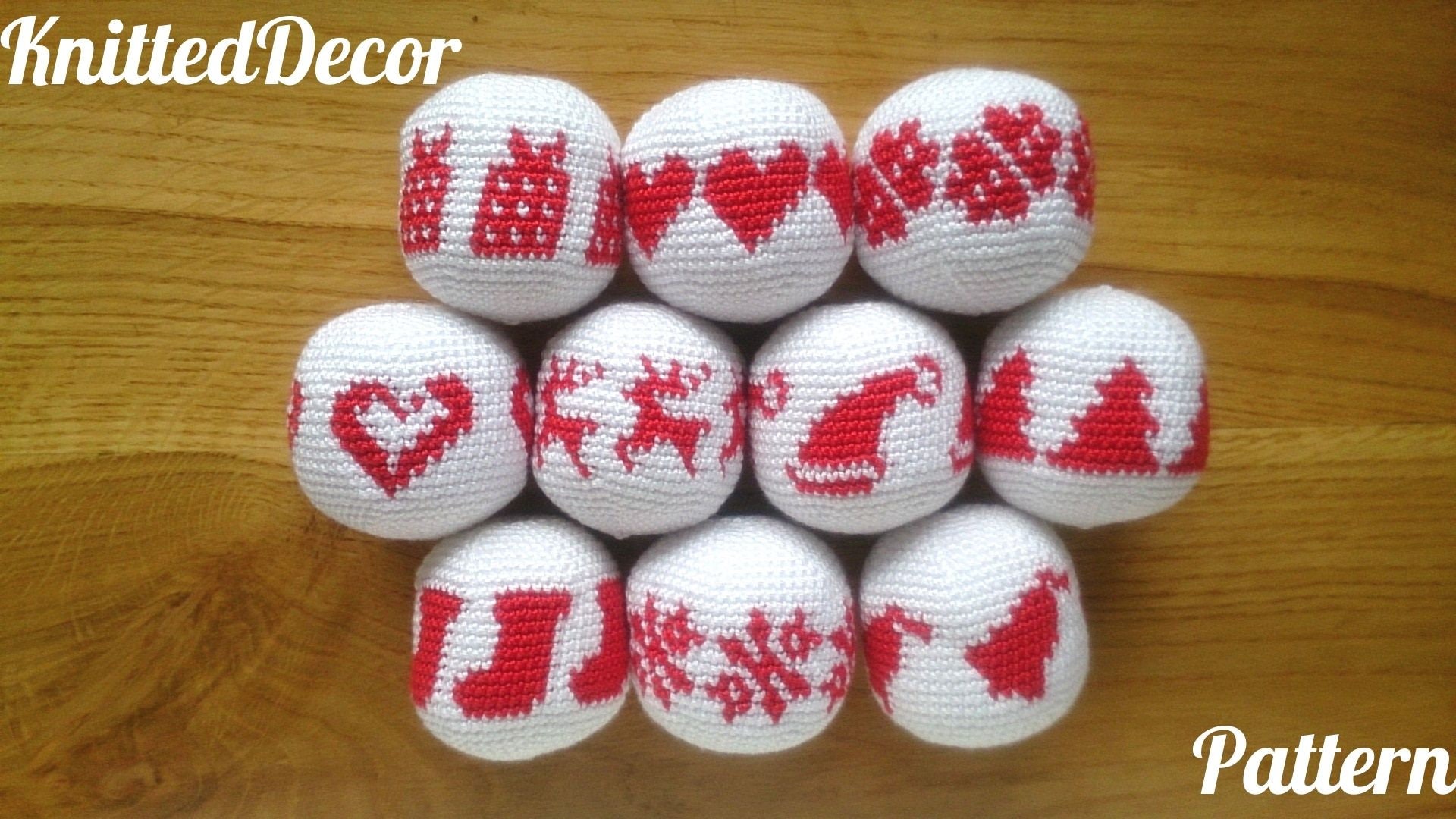 Christmas Balls Crochet Pattern 12 Crochet Christmas Ornaments | Etsy