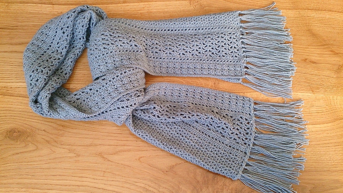 Crochet Scarf Pattern For Women Rectangle Crochet Shawl | Etsy