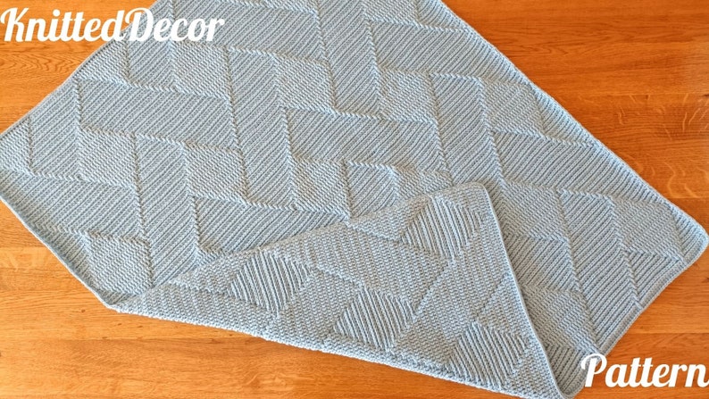 Crochet Baby Blanket Pattern Textured Rectangle Reversible Blanket Baby ...
