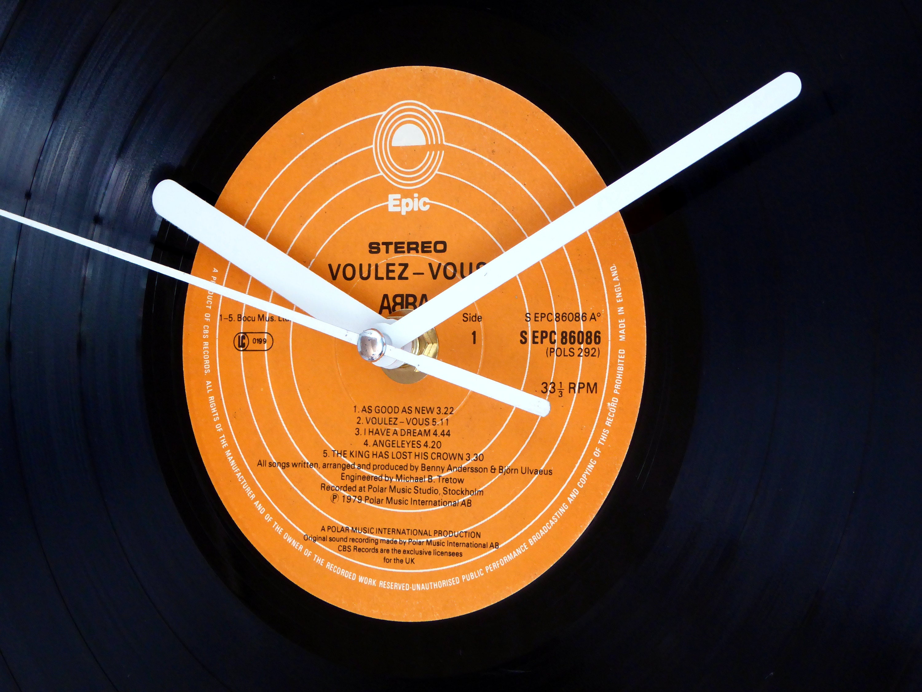 ABBA Voulez-Vous Vinyl Record Wall Clock