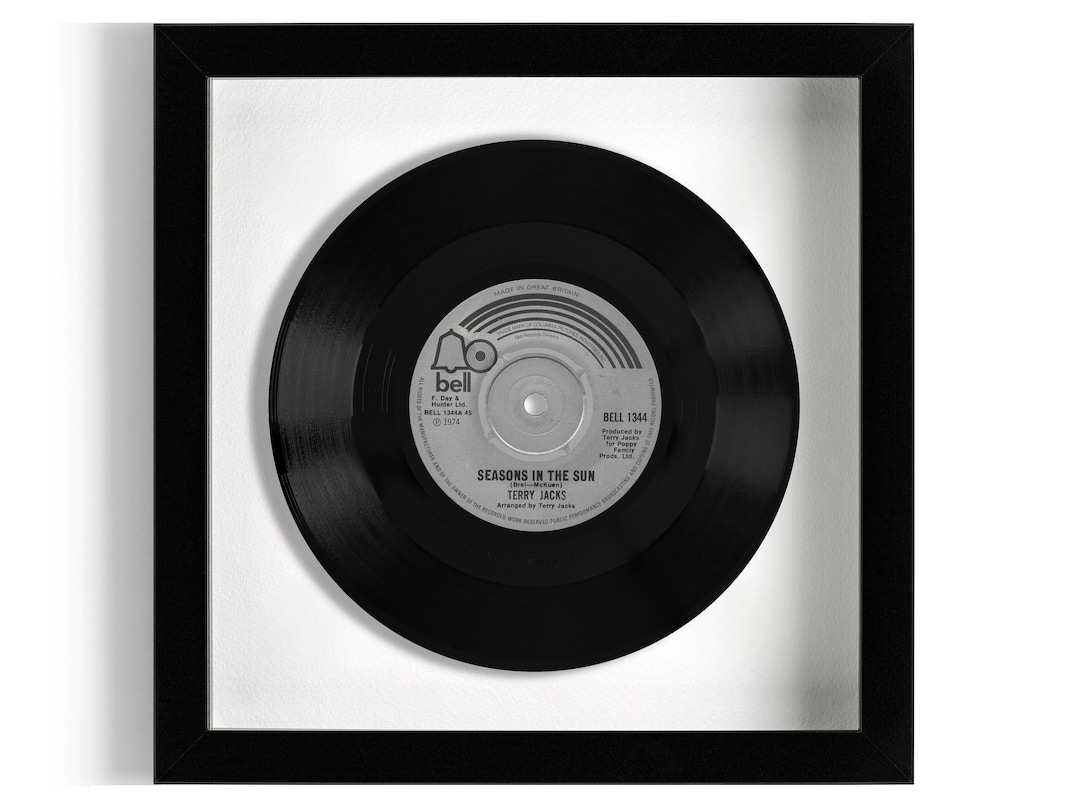 Terry Jacks "seasons in the Sun" Framed 7" Vinyl Record UK NUMBER ONE ...