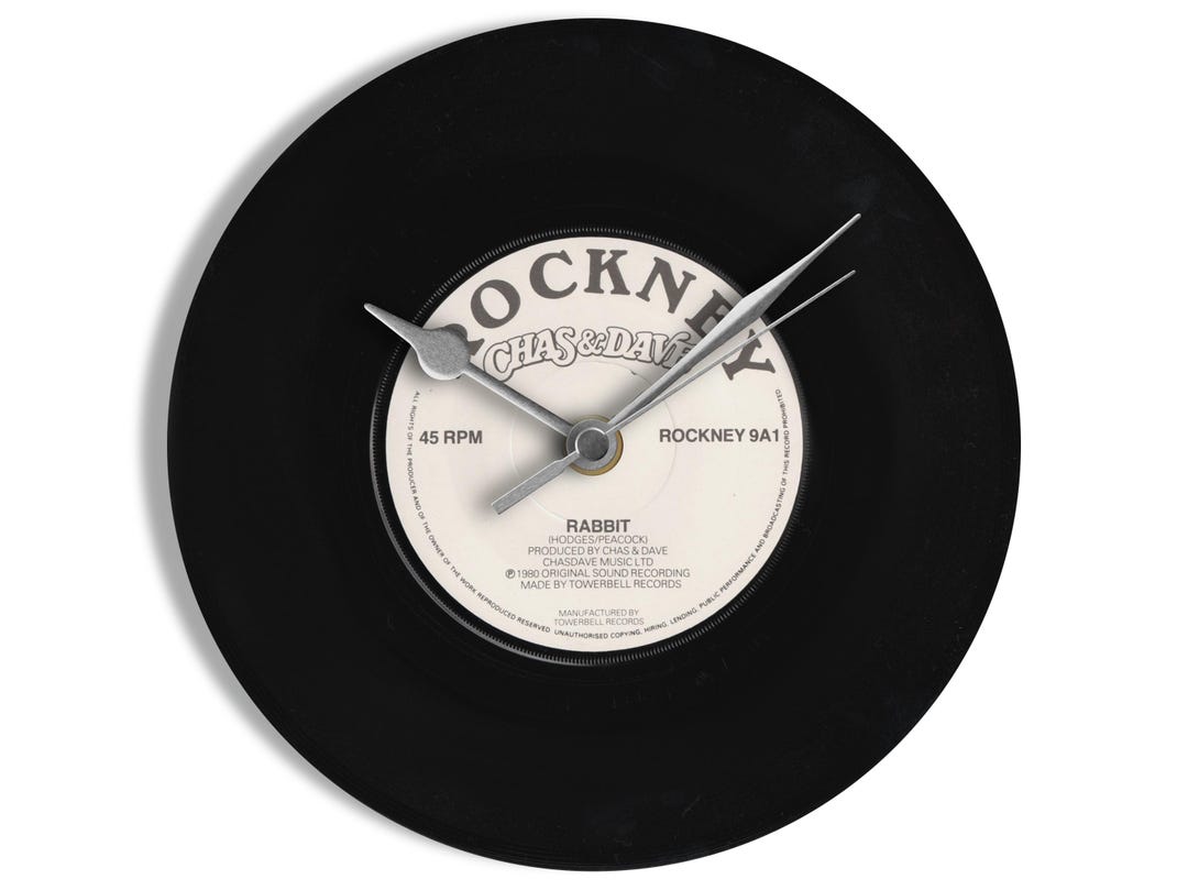 Chas & Dave "rabbit" 7" Vinyl Record Wall Clock - Etsy