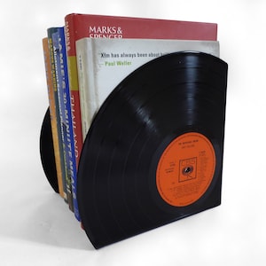 Trimmed Bookends Made From Vinyl Records - Etsy